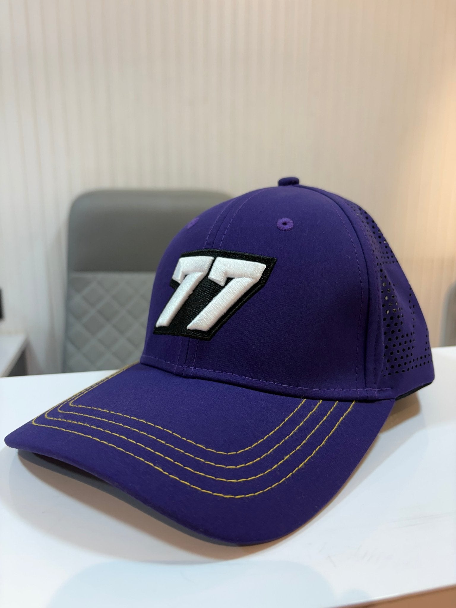 BOLD 77 CAP - NAVY PURPLE - FLEXI AIRHOLE PREMIUM CAP – 77sports in